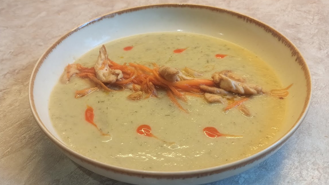 Суп пюре из кабачка, основа отлично подходит для диеты и поста