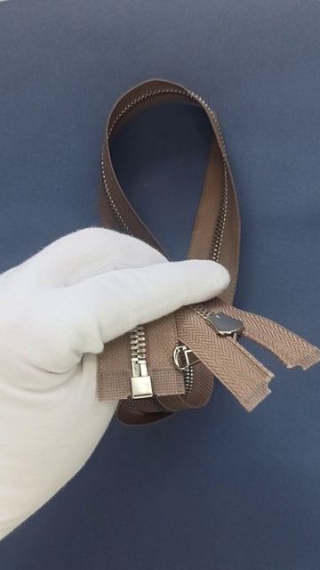 Молния Т-5 разъемная D810 - какао/никель 70см. Артикул 06317