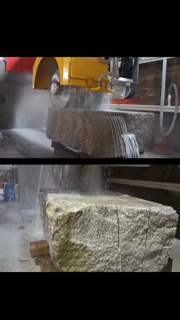 Мостовой многодисковый станок для блоков Эффективный станок для резки гранитных блоков #stonecutting