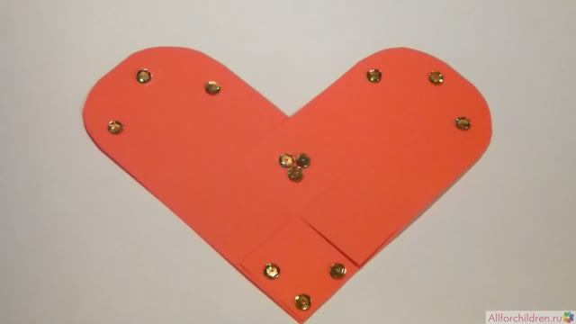 Сердечко из бумаги (валентинка)
