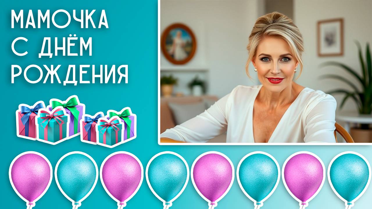 С днём рождения МАМОЧКА. Любимой мамочке! Готовый фотозаменяемый проект для ProShow Producer!