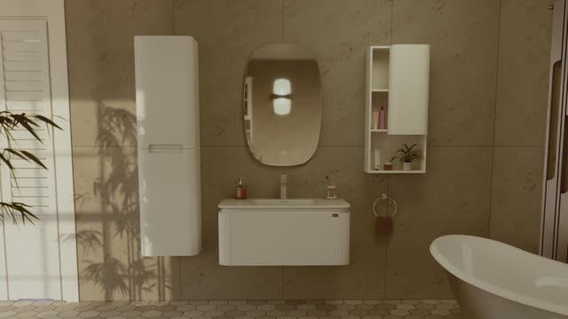 Комплект мебели для ванной Black & White U925