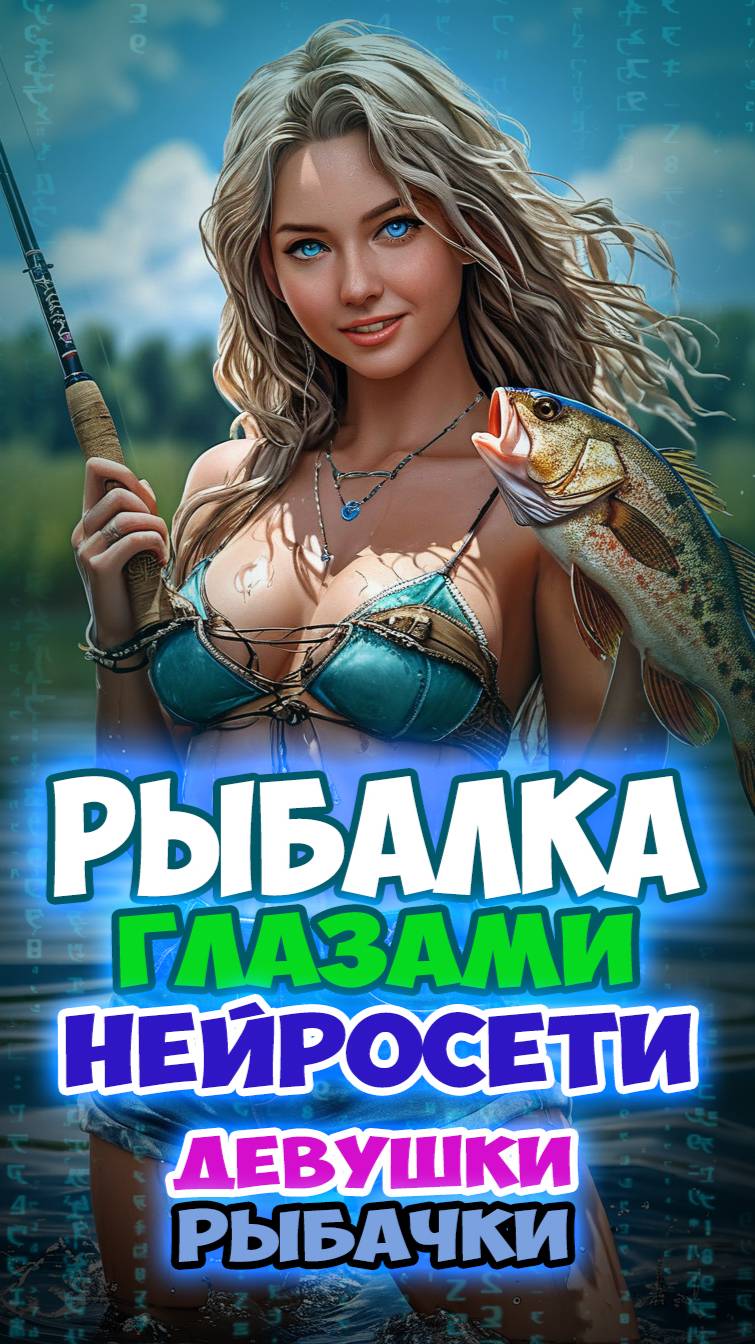 Рыбалка глазами нейросети. Девушки-рыбачки.