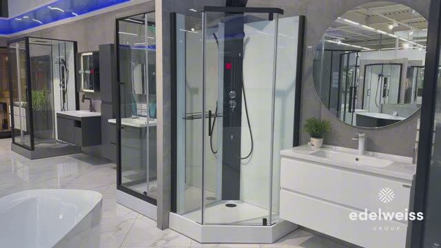 Душевая кабина Black & White G8705 (900х900х2170 мм)