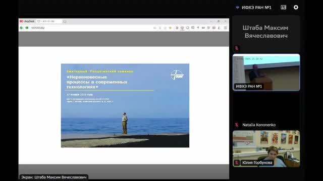 Первый Ролдугинский семинар в ИФХЭ РАН