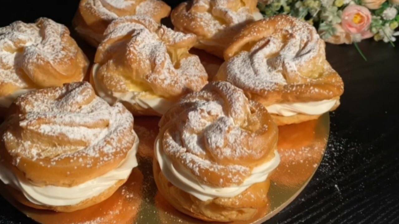 Заварные булочки с кремом / Восхитительные Эклеры с нежным кремом