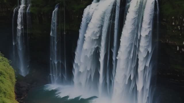 Водопад. Природа. Белый шум водопада для сна