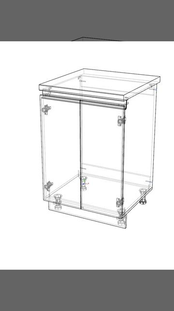 2023 Модули КУХНИ-Gola. ШН780х520х600-СН-2Д-мойка.