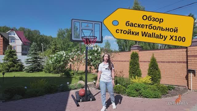 Баскетбольная стойка Wallaby X100 - баскетбольное кольцо для дома и улицы