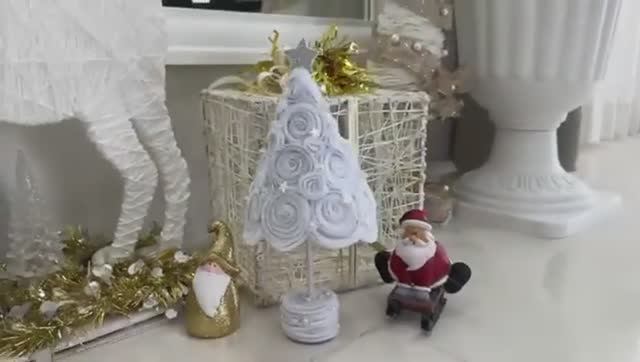 своими руками декор на Рождество. елочка 🎄из синельной проволоки 🎄