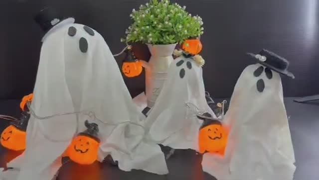Своими руками декор на Хэллоуин. Приведение из ткани и клея ПВА 👻👻👻🎩