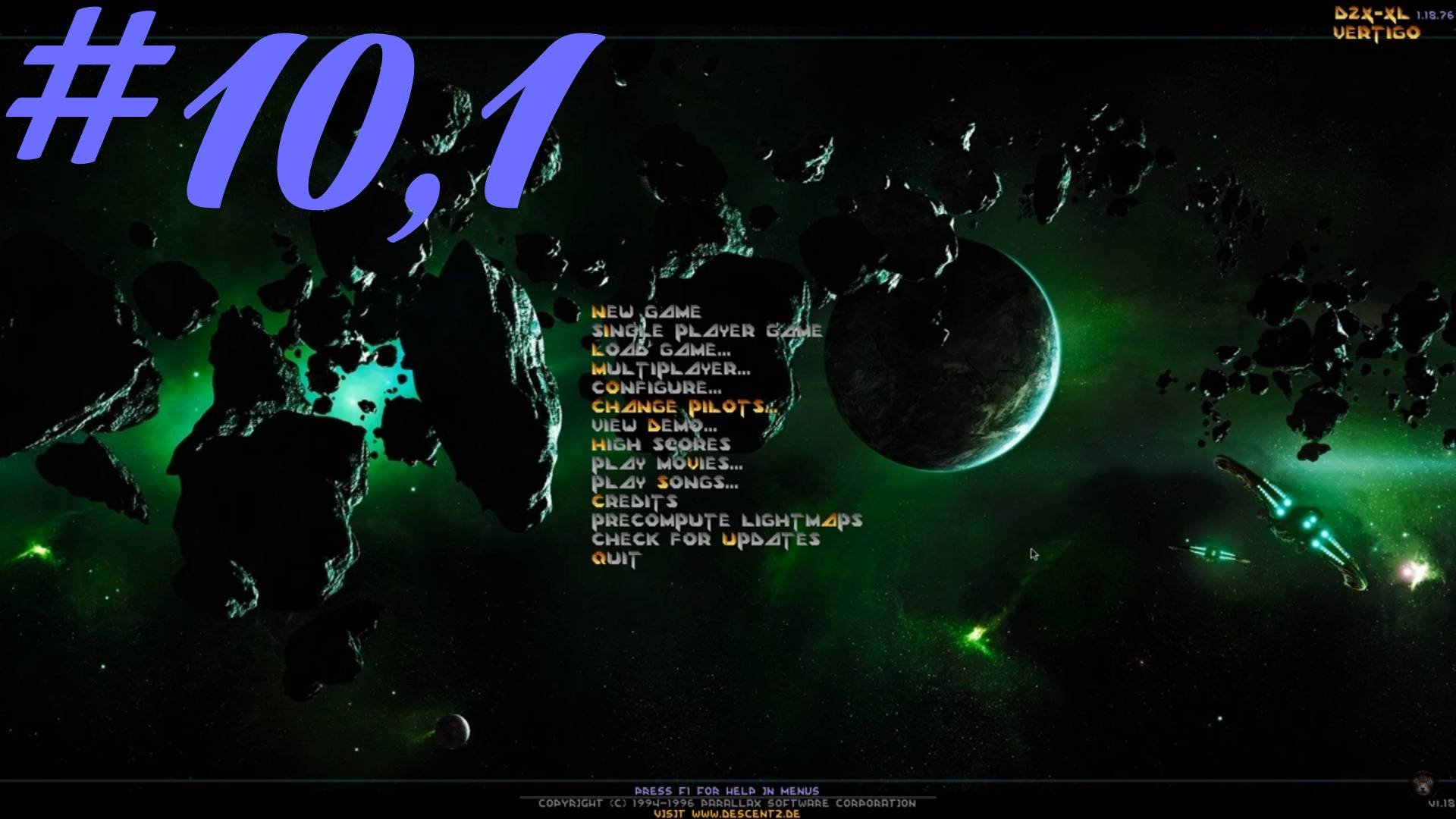 Descent D2X-XL Level 10.1 Secret Секретная база на поясе астероидов