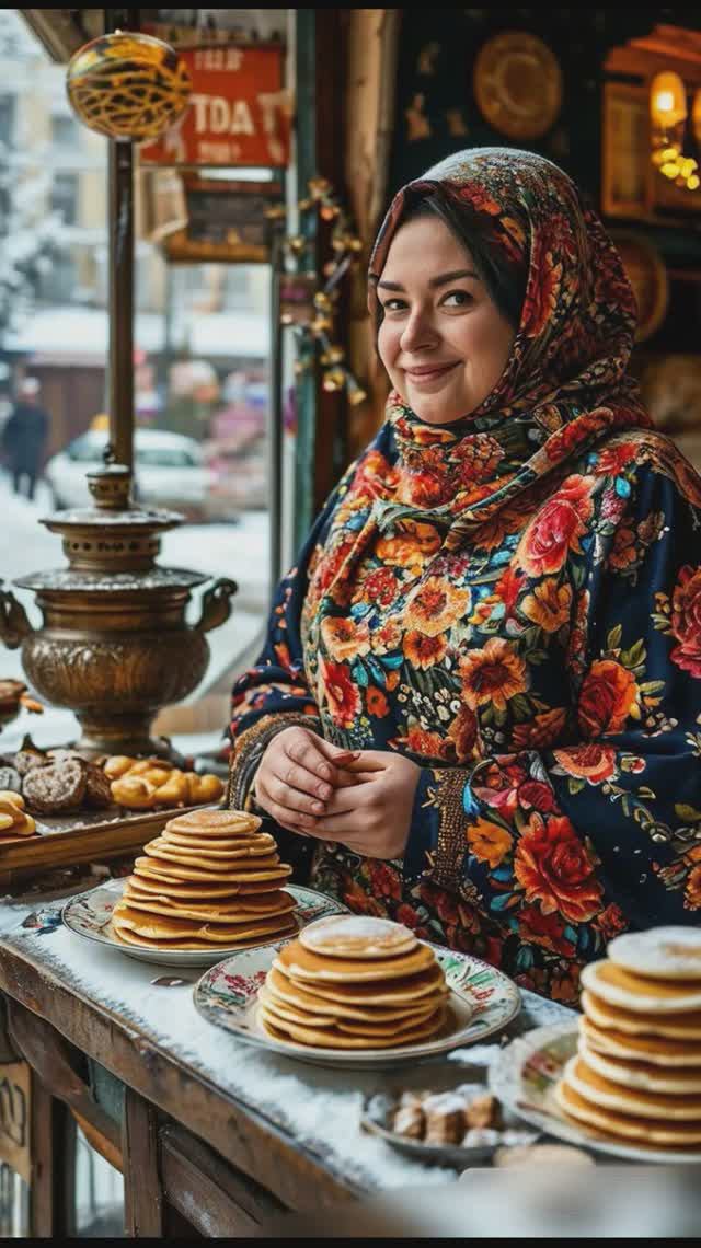 Масленица. Всё на блины! #нейросетирисуют #масленица #ольга_дом_и_дача 🎨Нейросеть рисует как может