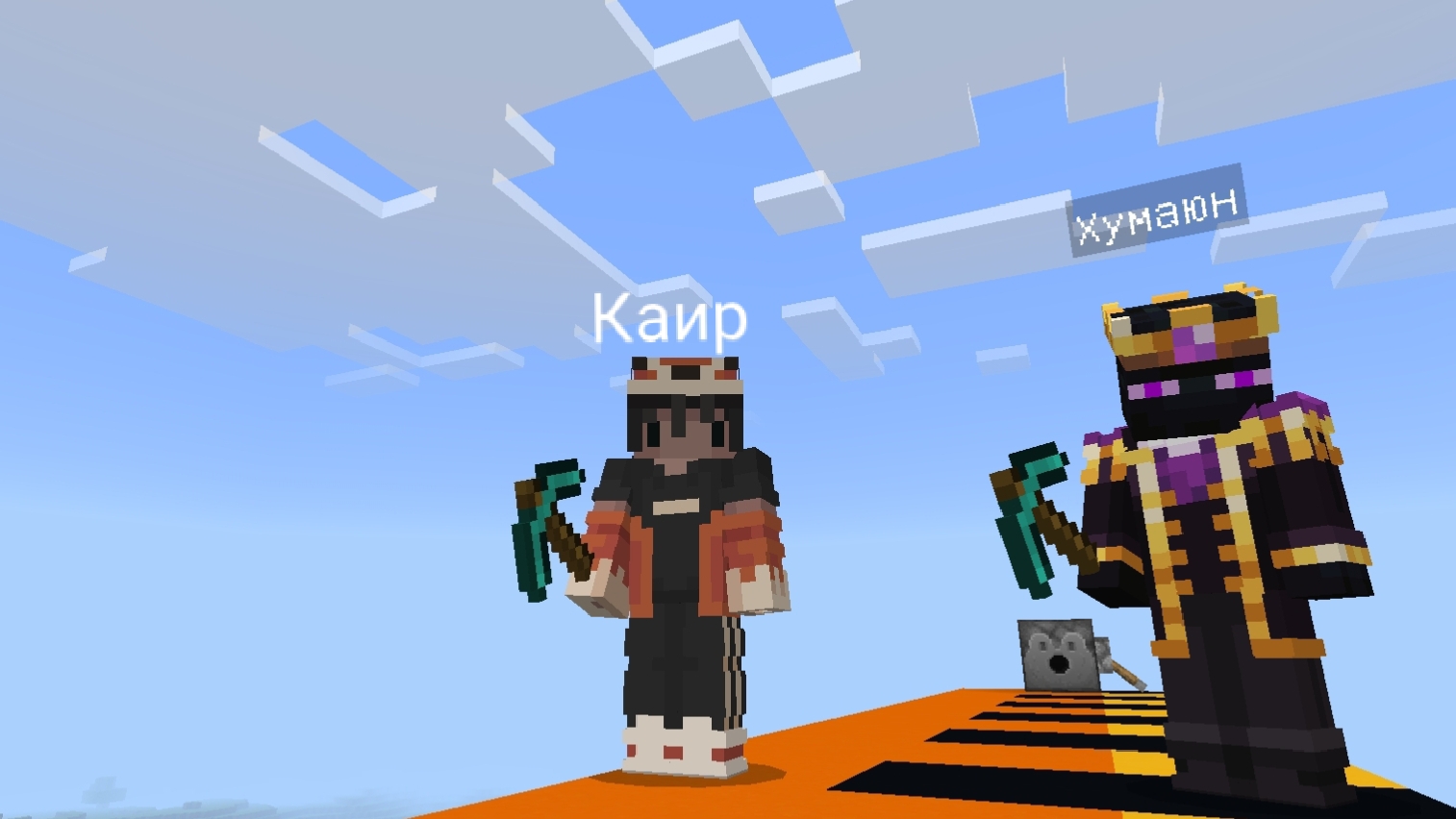 Битва строителей с Хуманом в Майнкрафт смогу ли я выиграть Хумаюна
