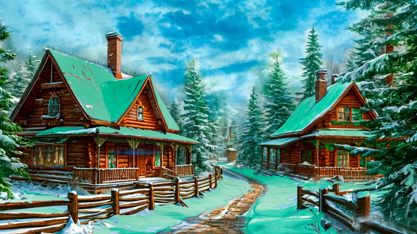 На землю падает снег зеленый