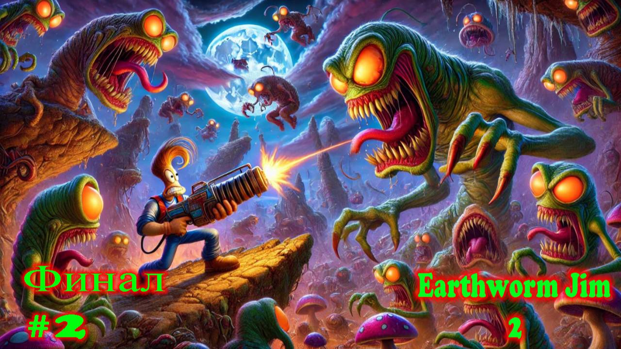 Earthworm Jim 2  ➤ прохождение №2 | Финал | Босс Дверь | Босс Стейк | Велик побег |