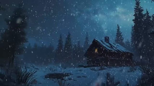 СИЛЬНЫЙ ВЕТЕР И ПАДАЮЩИЙ СНЕГ.СНЕЖНАЯ МЕТЕЛЬ ДЛЯ РАССЛАБЛЕНИЯ.