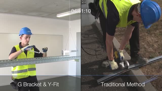 Монтаж на время - Лотки - Тросы против шпилек