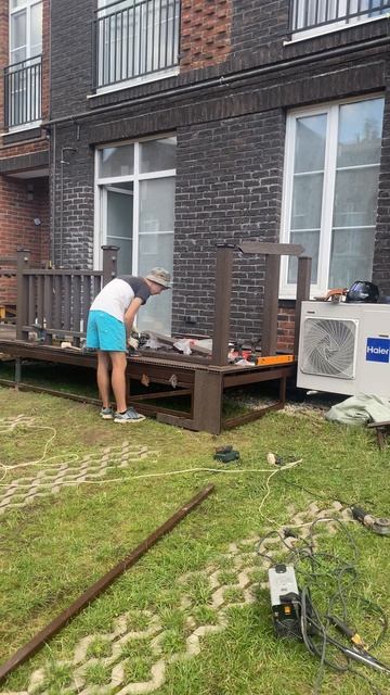 Сборка ограждения из ДПК