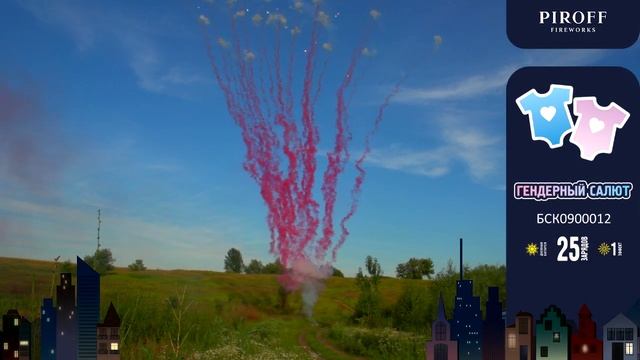 Гендерный салют Красный дым с треском