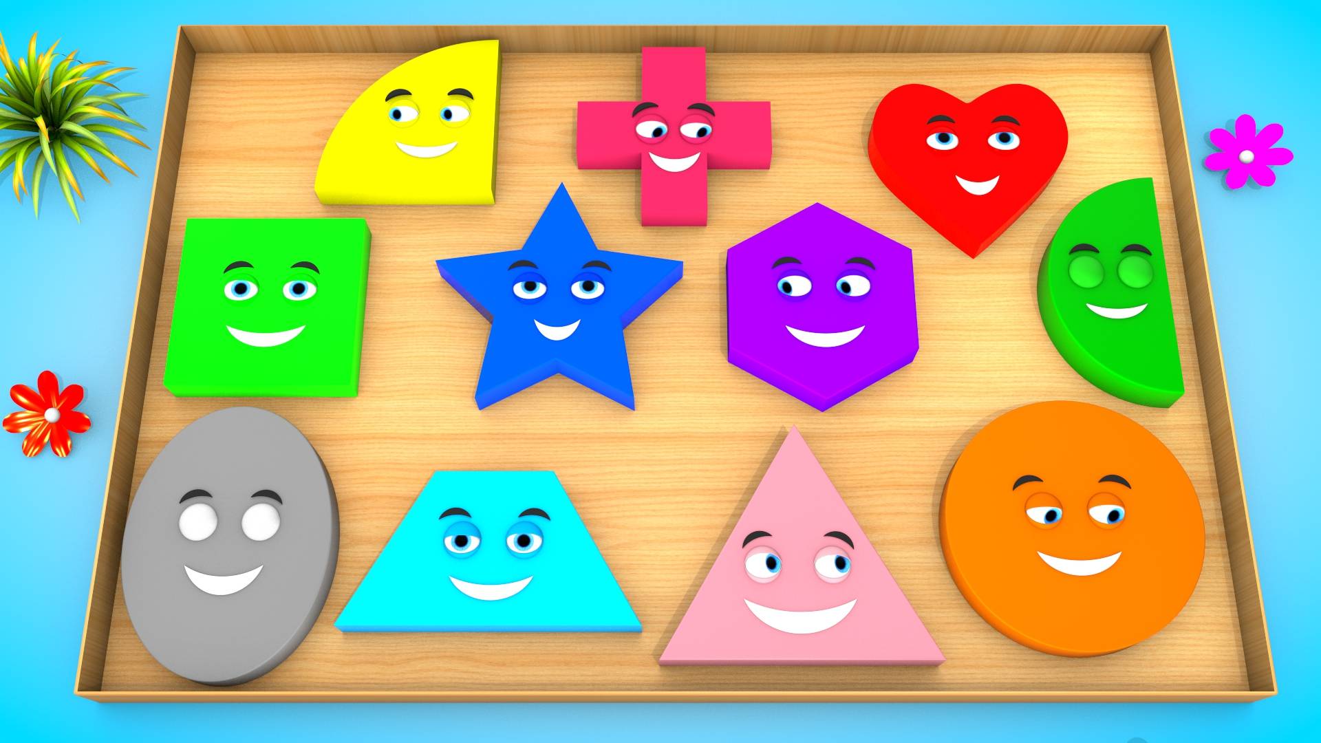 Учим геометрические фигуры и цвета. Для самых маленьких деток. Детские игрушки.