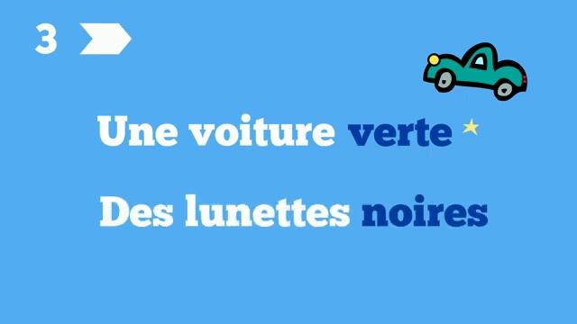 La place des adjectifs en français. Une premiere capsule pour les débutants. A1