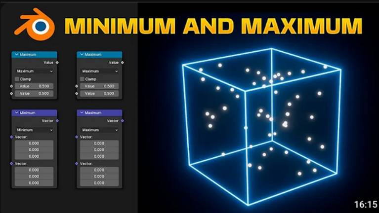 Как работают  MINIMUM and MAXIMUM  Blender - Geometry Nodes