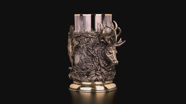 Подстаканник Олень подарочный (серия русский лес)