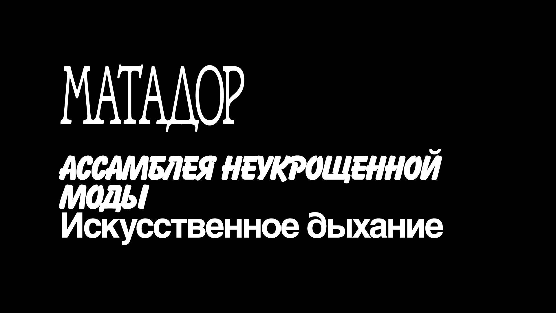 Матадор \ Выпуск 26 :: Ассамблея Неукрощенной Моды и Искусственное Дыхание