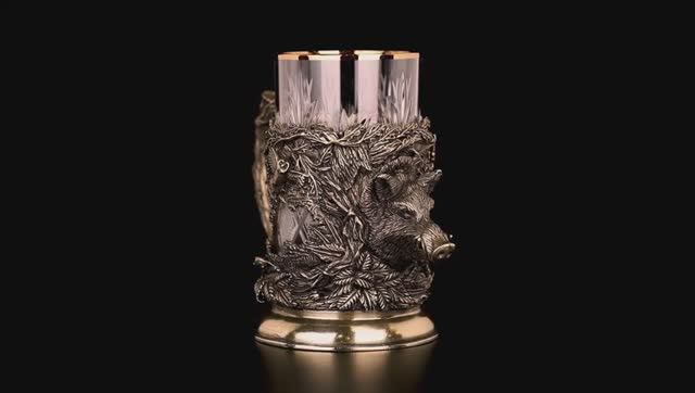 Подстаканник Кабан подарочный (серия русский лес)