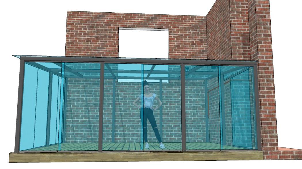 Эскизная модель террасного навеса. г. Зеленоградск