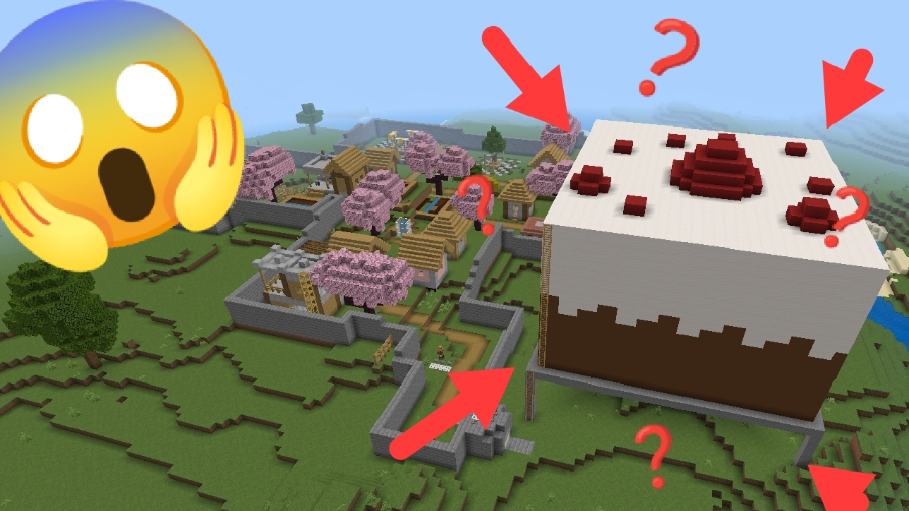 Кто построил этот гигантский торт в Майнкрафт