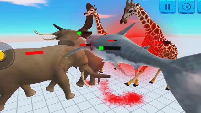 ОРЕЛ И АКУЛА ПРОТИВ ЖИРАФА И СЛОНА 🔥😱 Animal Revolt Battle Simulator