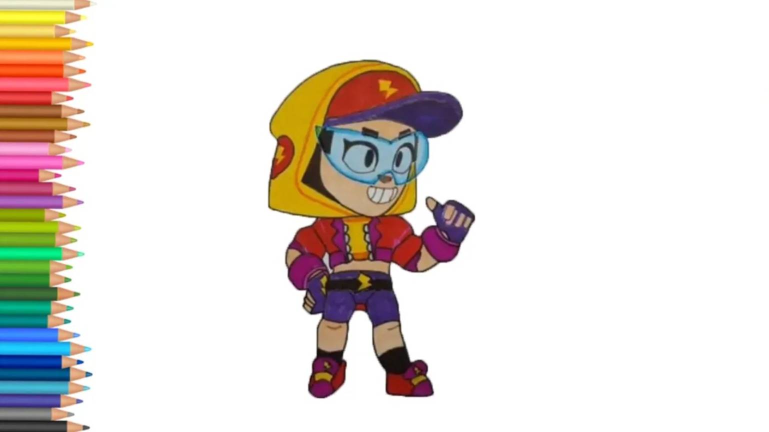 Как нарисовать Уличную Макс из Бравл Старс/ How to Draw a Street Max from Brawl Stars🤩