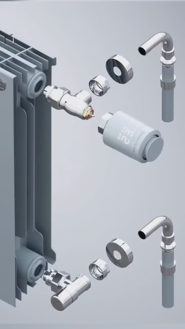 Термостатические наборы для  эстетичного подключения радиаторов #RoyalThermo Design Pro  #отопление