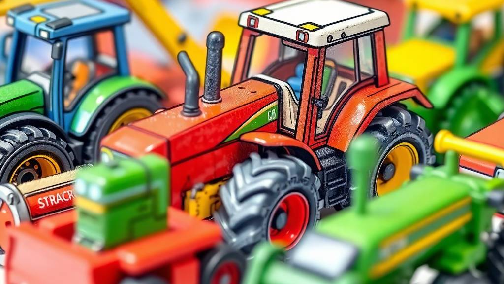 Строительная битва: Игрушечные грузовики и тракторы