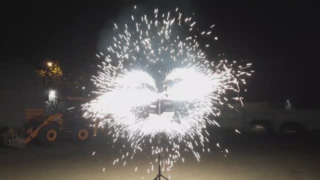 Вертушка 8 фонтанов 3 плоскости вращения