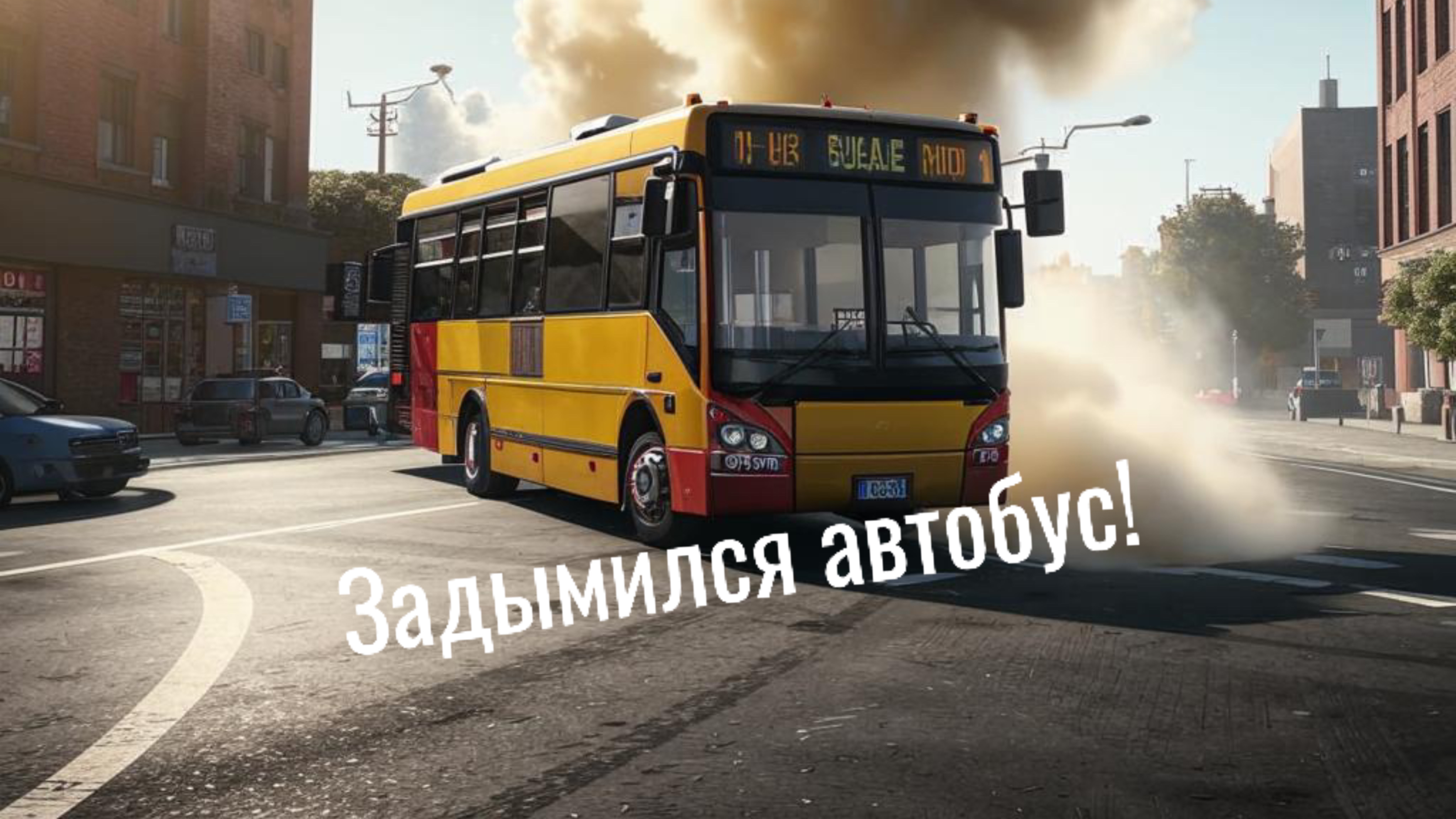 В Ростове задымился автобус!
