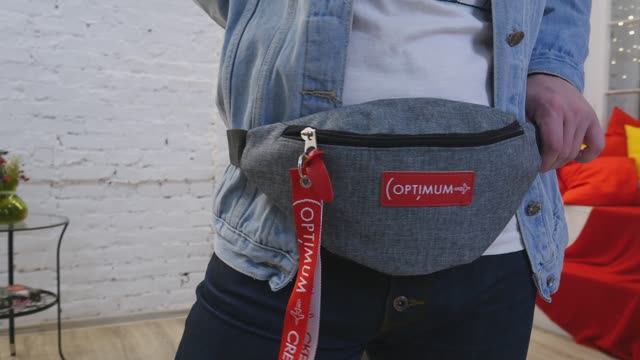 Поясная сумка-бананка OPTIMUM, серая