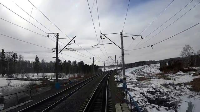 Весенняя поездка на локомотиве РЖД "Красноярск - Мариинск" | Железная дорога в Сибири