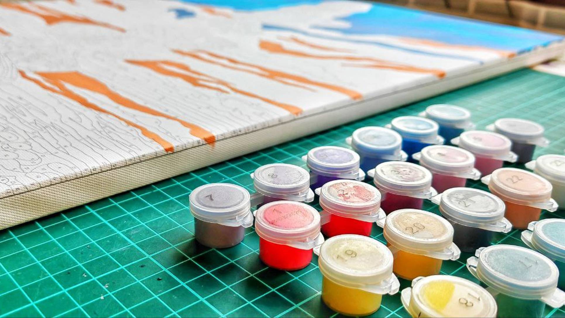 Картина по номерам: башня из камней на побережье моря. Раскрашиваю красками #1 часть