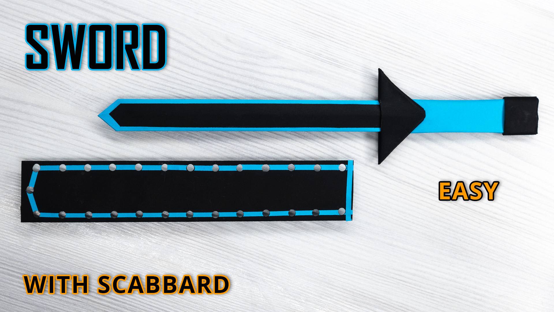 Изготовление средневекового меча и ножен — легкая поделка из бумаги для детей и косплея!