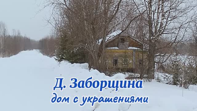 Деревня Заборщина, дом с украшениями.mp4