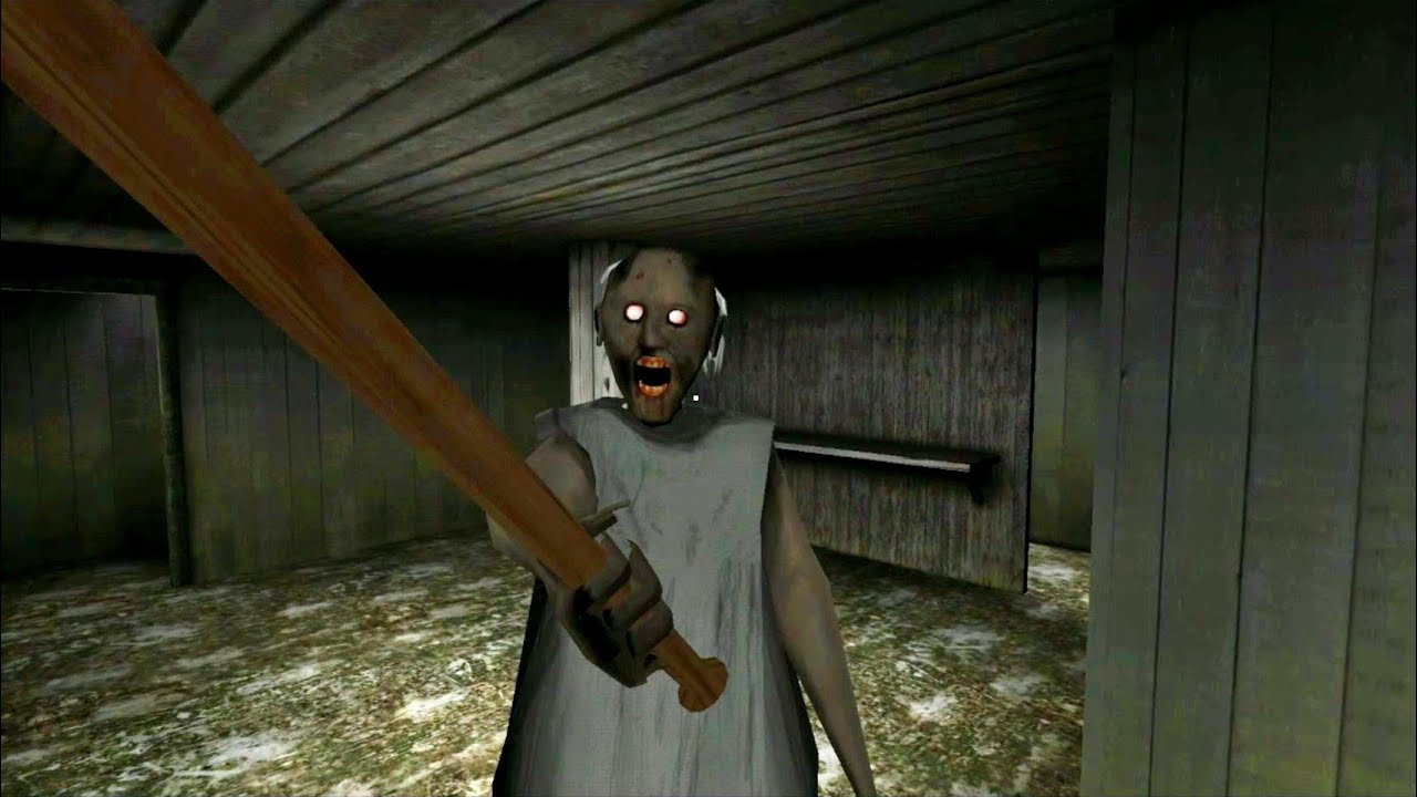 Бабка жестит.Granny 2.Сбежала через дверь.