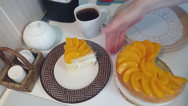 ТОРТ за полчаса🌟 Вкусный, Легкий и Быстрый Персиковый торт #топыкатегорий