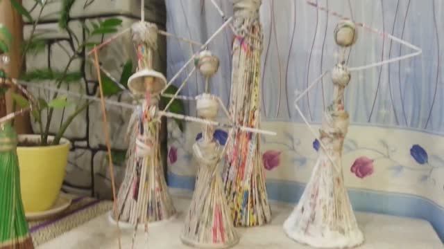 Африканки из газетных трубочек 1 часть МК.Africans from the newspaper