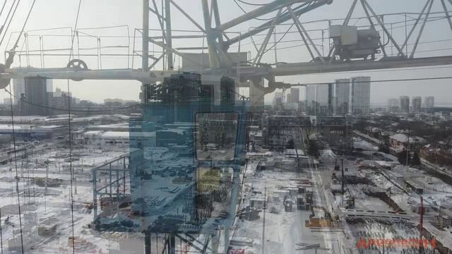 Дрон у крана. Беляева