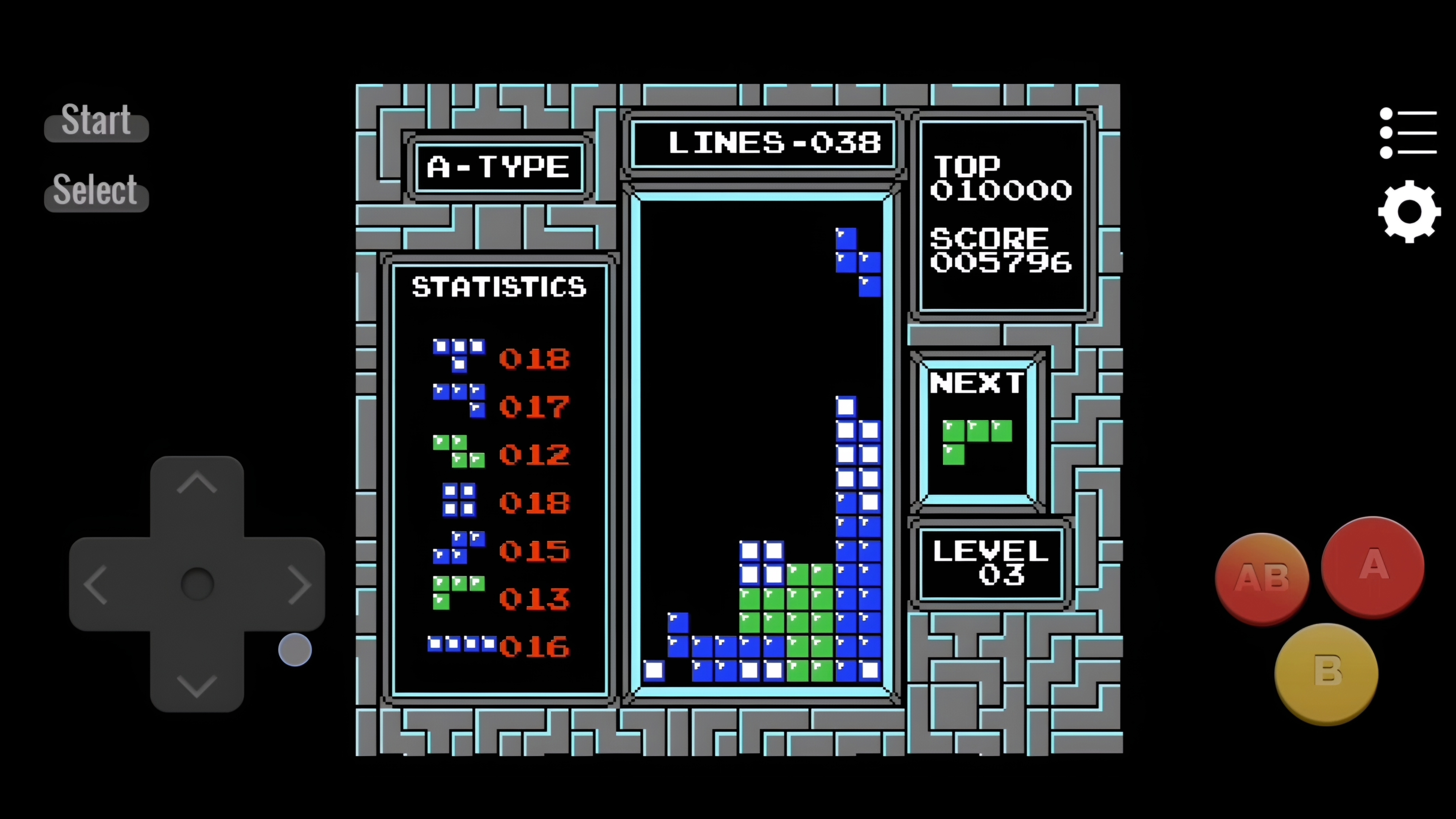 Дошёл до 8-го уровня в Тетрис (NES, 1989). Ещё одна хитовая игра на Денди. Ностальгирую.