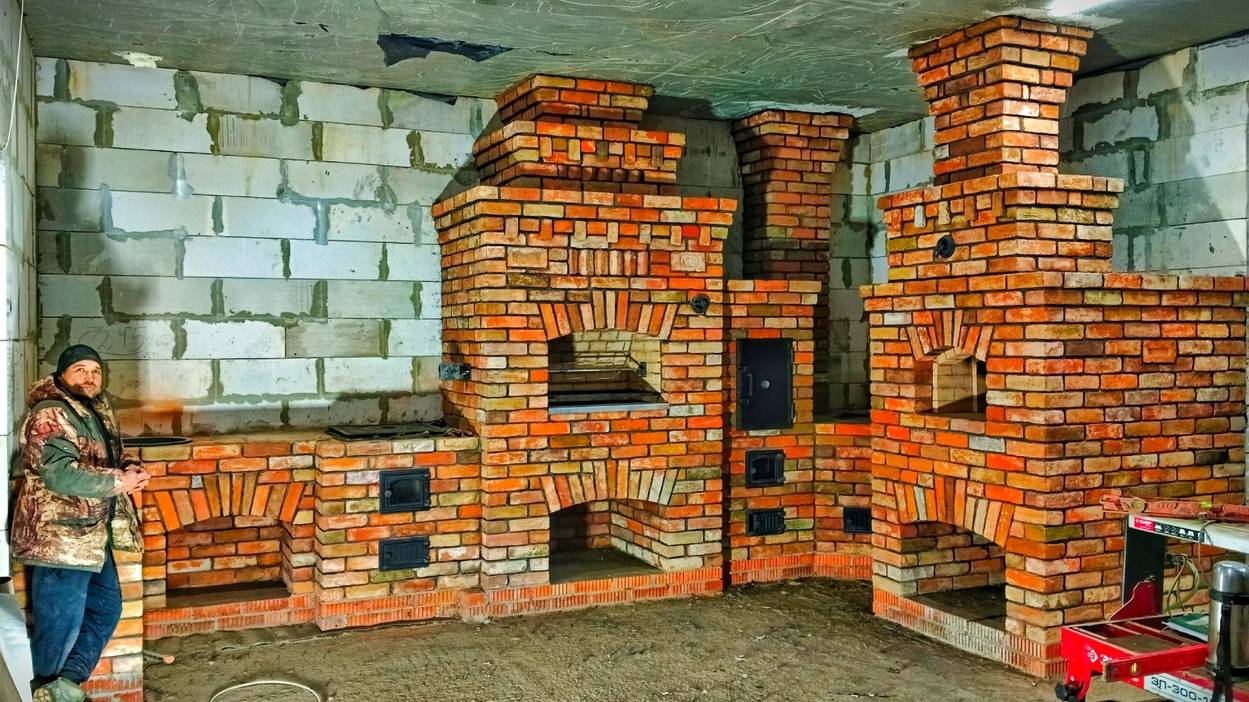 Печной комплекс Царский. Мангал, казан, тандыр, коптильня, помпейская печь.