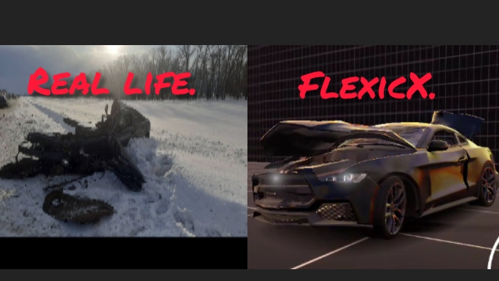 Аварии на реальных событиях.В FlexicX.